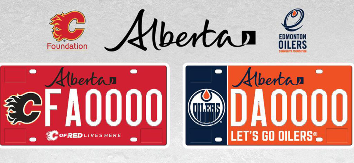 FLAMES, OILERS LICENCE PLATES REVEALED - Calgary Flames Foundation